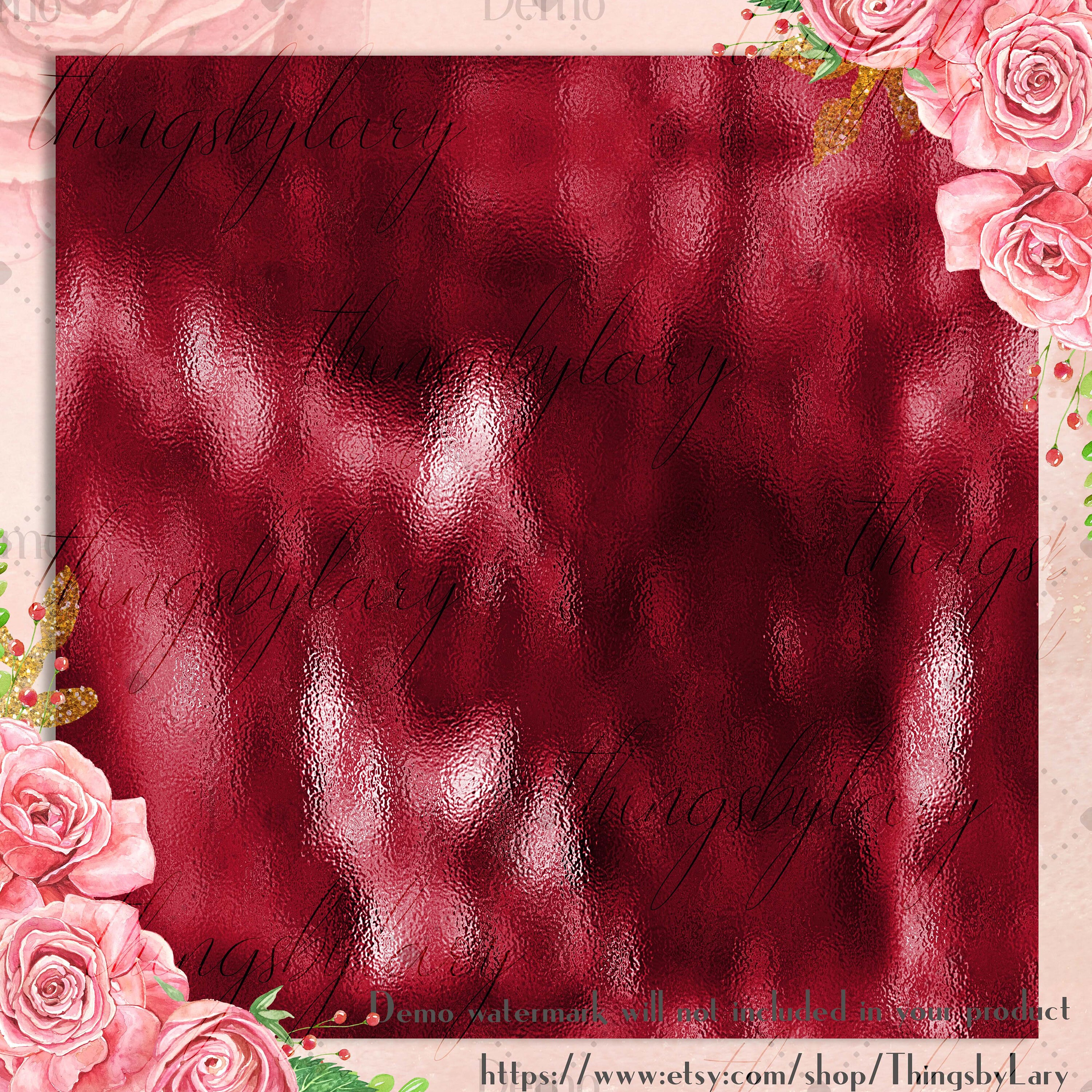 42 Luxury Red Foil Papers 12 Inch, 300 Dpi Planner Paper, Commercial ...