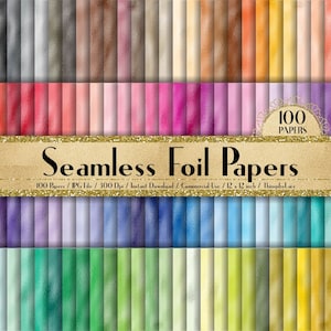 100 Seamless Foil Papers 12 Inch 300 Dpi Instant Download Commercial ...