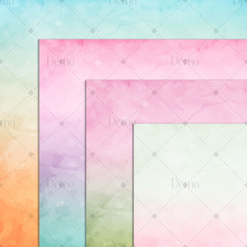 30 Ombre Watercolor Digital Papers in 12 X 12 Inch 300 Dpi Instant ...