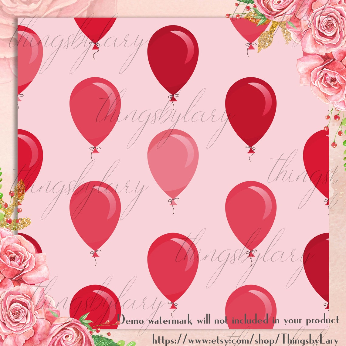 100 Seamless Balloon Digital Papers 12 X 12 300 - Etsy