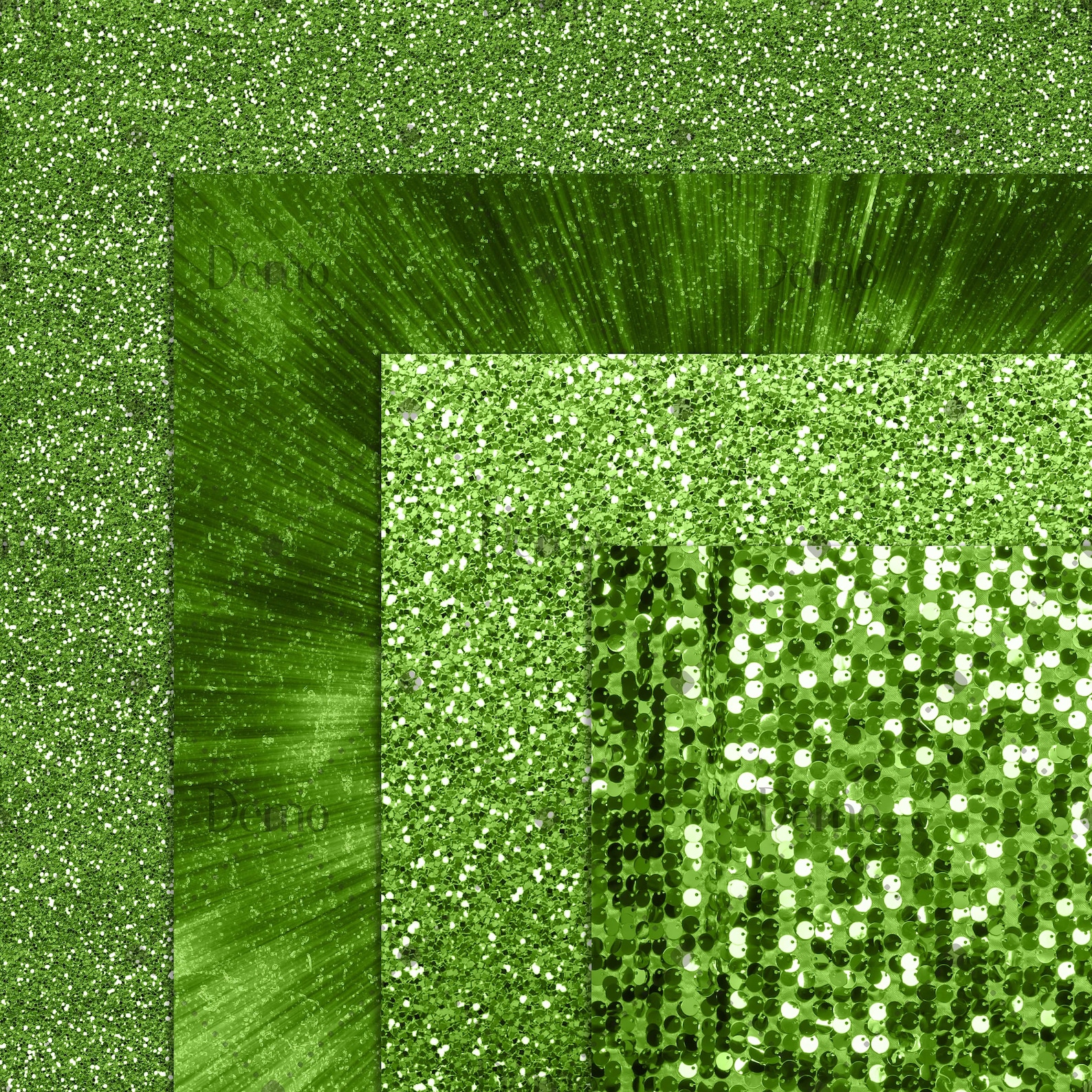 42 Luxury Greenery Glitter and Sequin Digital Papers 12 Inch | Etsy