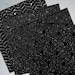 16 Seamless Glitter Black Digital Papers 300 Dpi Commercial Use Black ...