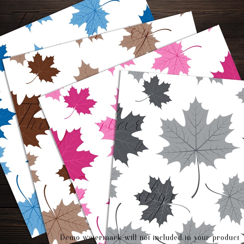 100 Seamless Color Autumn Leaf Digital Papers 12 Inch 300 Dpi - Etsy