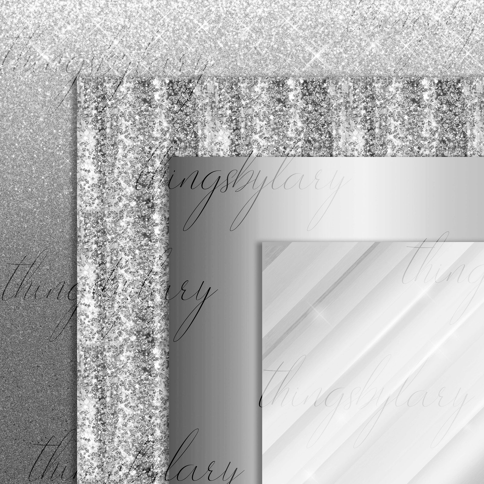 42 Silver Metallic Papers 12 Inch 300 Dpi Planner Paper - Etsy
