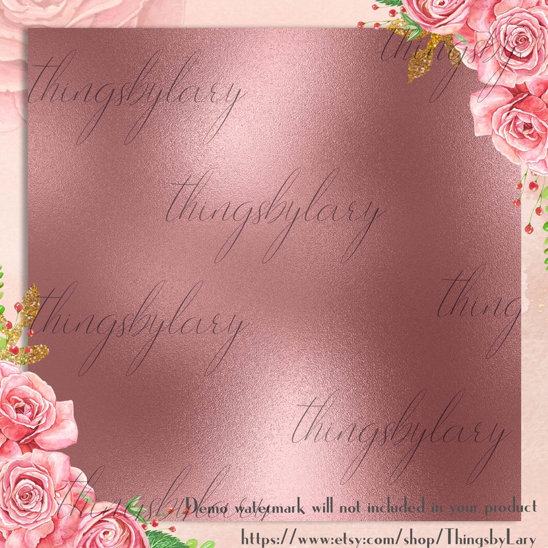 42 Rose Gold Foil Papers 12 Inch, 300 Dpi Planner Paper, Commercial Use ...