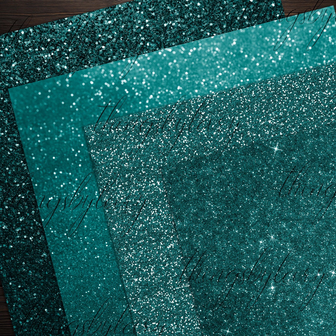 42 Teal Glitter Sequin Digital Papers 12x12 300 Dpi - Etsy