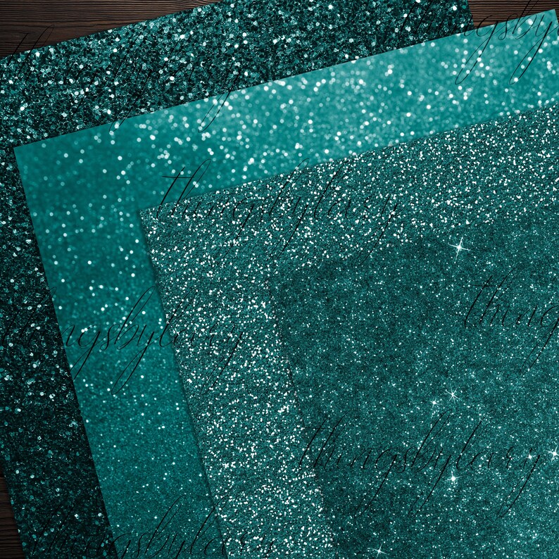 42 Teal Glitter Sequin Digital Papers 12x12 300 Dpi - Etsy