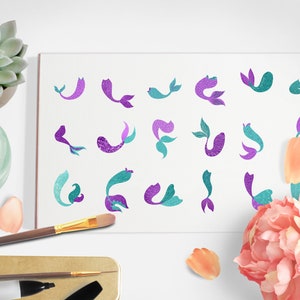 18 Glitter Mermaid Tails Overlay Images 300 Dpi PNG Instant Download ...