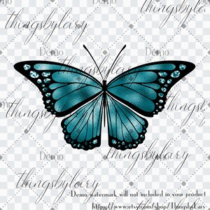 100 Luxury Foil Butterfly Cliparts, Planner Clipart, Colorful Butterfly ...