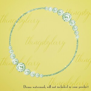 100 Diamond & Glitter Circle Frames Clip Arts Pearl Frames Digital Clip ...