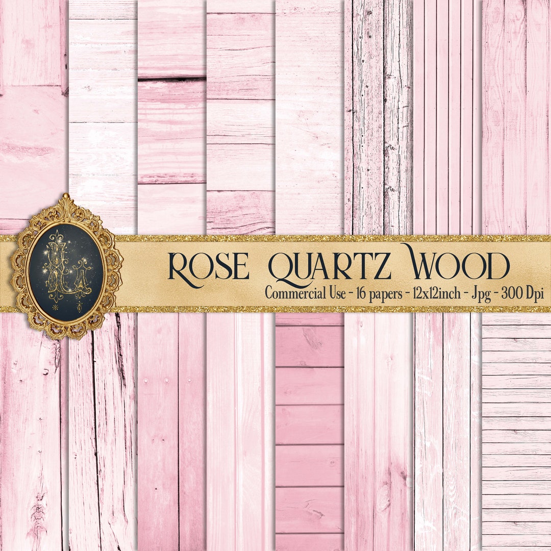 16 Rose Quartz Wood Paper, Shabby Chic, Autumn Wedding, Rustic Wedding ...