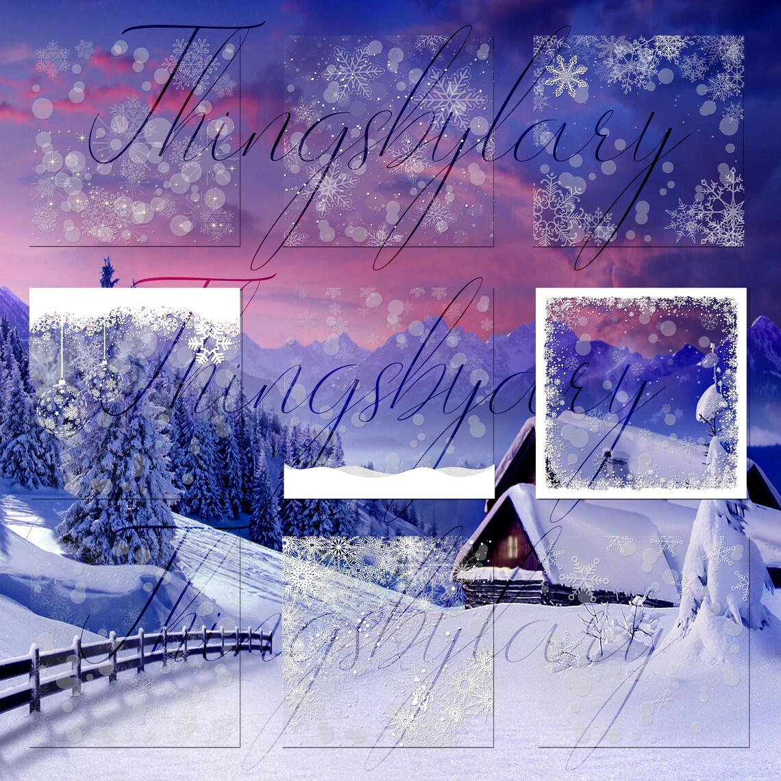 27 Falling Snowflakes Overlay Digital Images PNG Transparent - Etsy