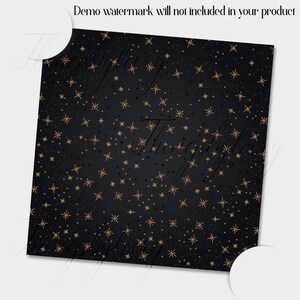 24 Black & Gold Christmas Digital Papers 12 X 12 Inch 300 Dpi Instant ...