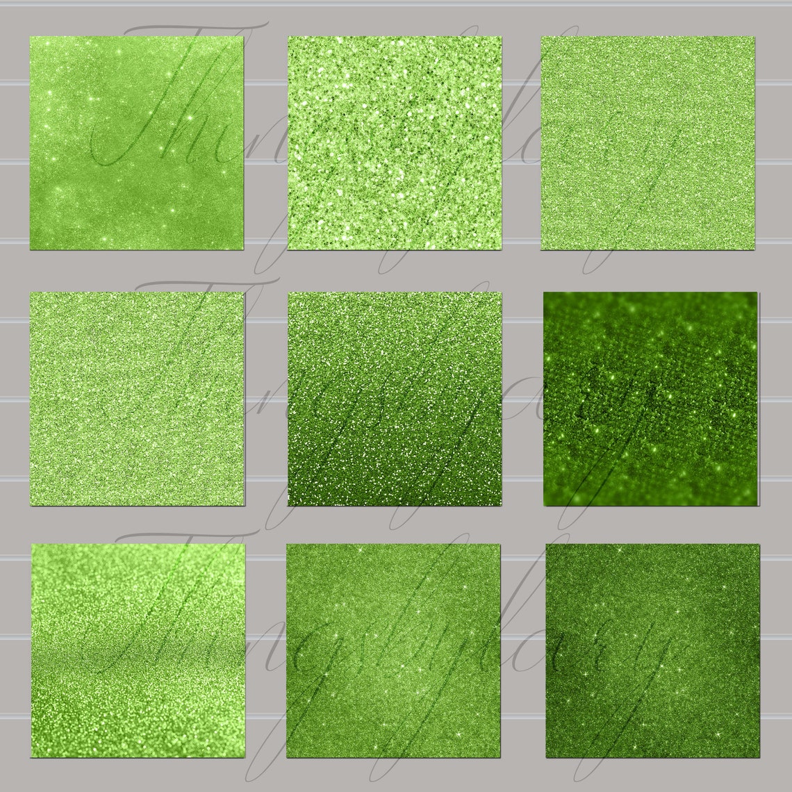42 Luxury Greenery Glitter and Sequin Digital Papers 12 Inch | Etsy