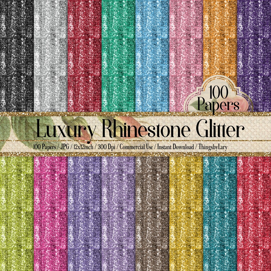100 Glam Sequin Texture Papers in 12inch, 300 Dpi Planner Paper ...