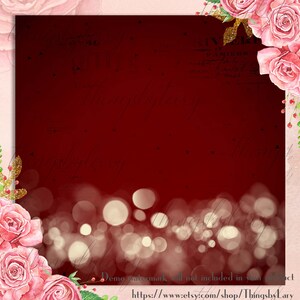 16 Luxury Red Bokeh Valentine Background Digital Images 12inch 300 Dpi ...