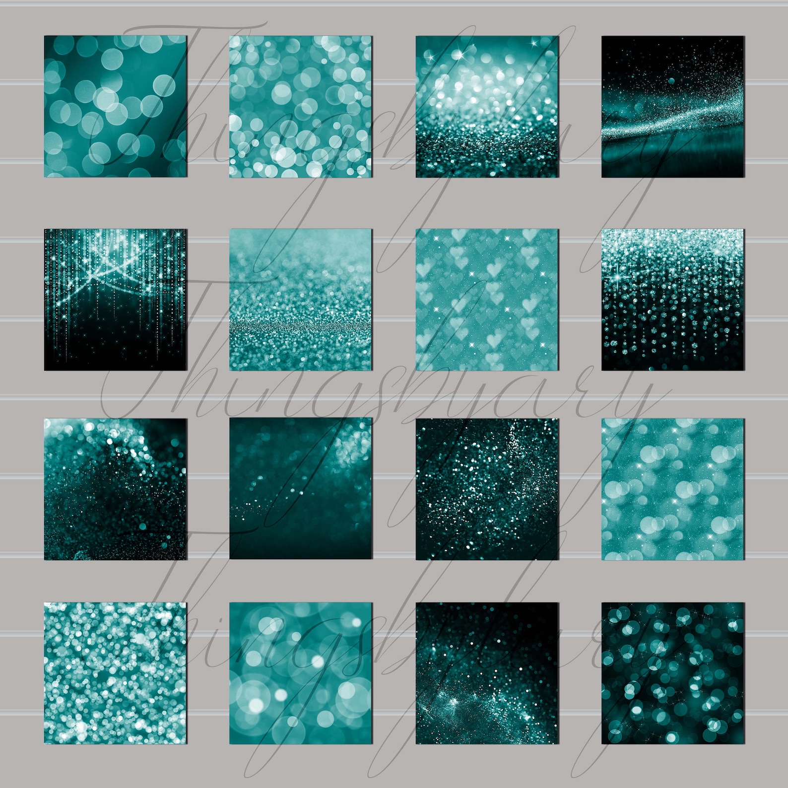 42 Teal Bokeh Digital Papers 12x12 300 Dpi Planner Paper - Etsy