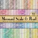 100 Seamless Pearl Mermaid Scale Papers, 300 Dpi Planner Paper ...