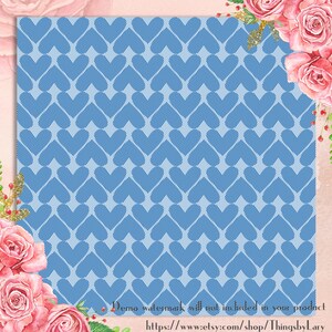 100 Seamless Striped Heart Papers 12 Inch 300 Dpi Instant Download ...