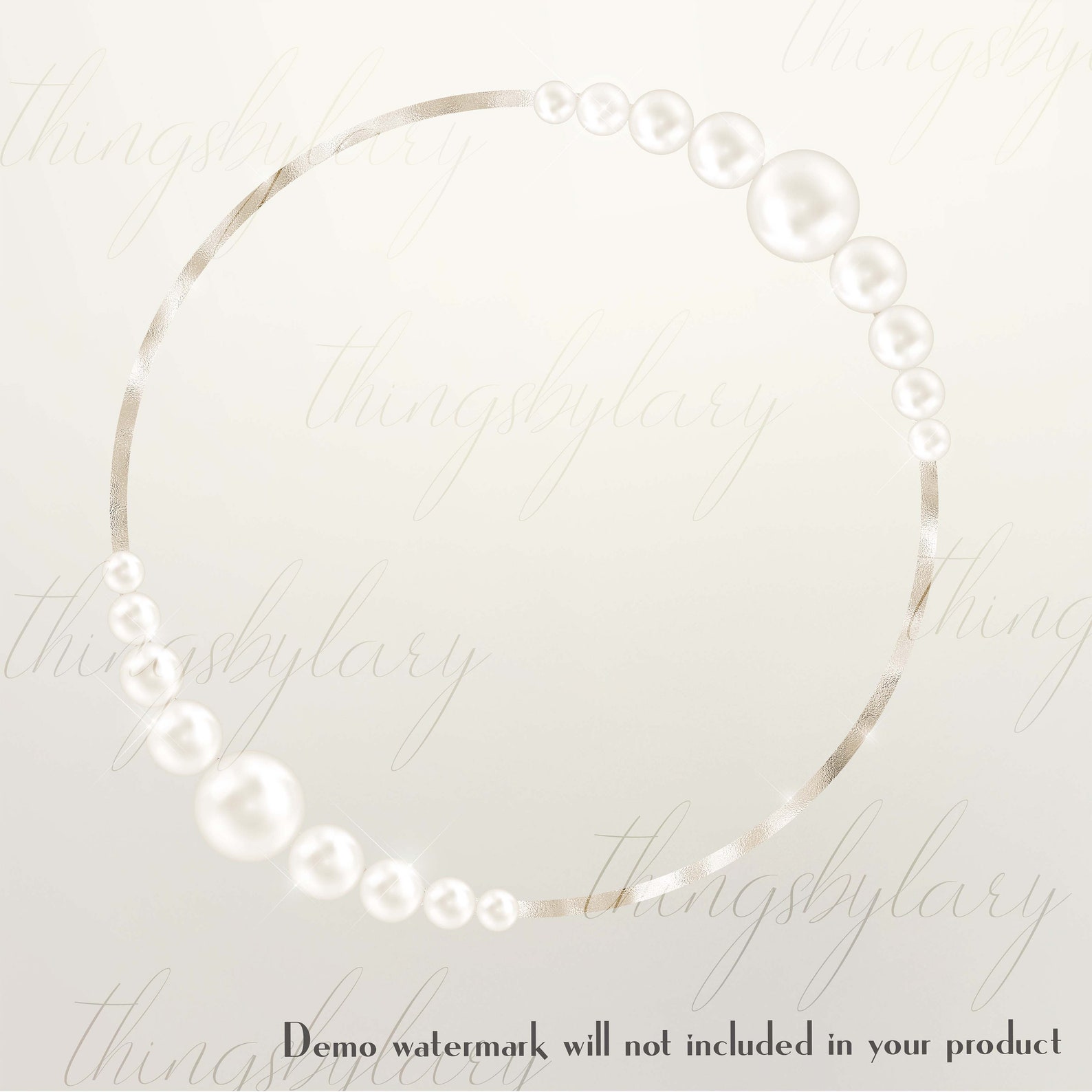 100 Pearl & Foil Circle Frames Clip Arts Pearl Frames Digital Clip Arts ...