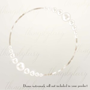 100 Pearl & Foil Circle Frames Clip Arts Pearl Frames Digital Clip Arts ...
