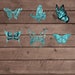 30 Teal Glitter Foil Butterfly Digital Images 300 Dpi Instant Download ...