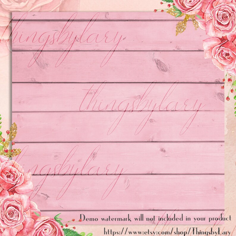 16 Rose Quartz Wood Paper Shabby Chic Autumn Wedding Rustic | Etsy