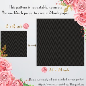 16 Seamless Luxury Black Digital Papers 300 Dpi Commercial Use Black ...