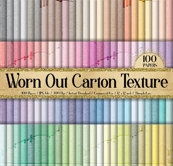 100 Worn Out Carton Card Board Texture Digital Papers | Etsy