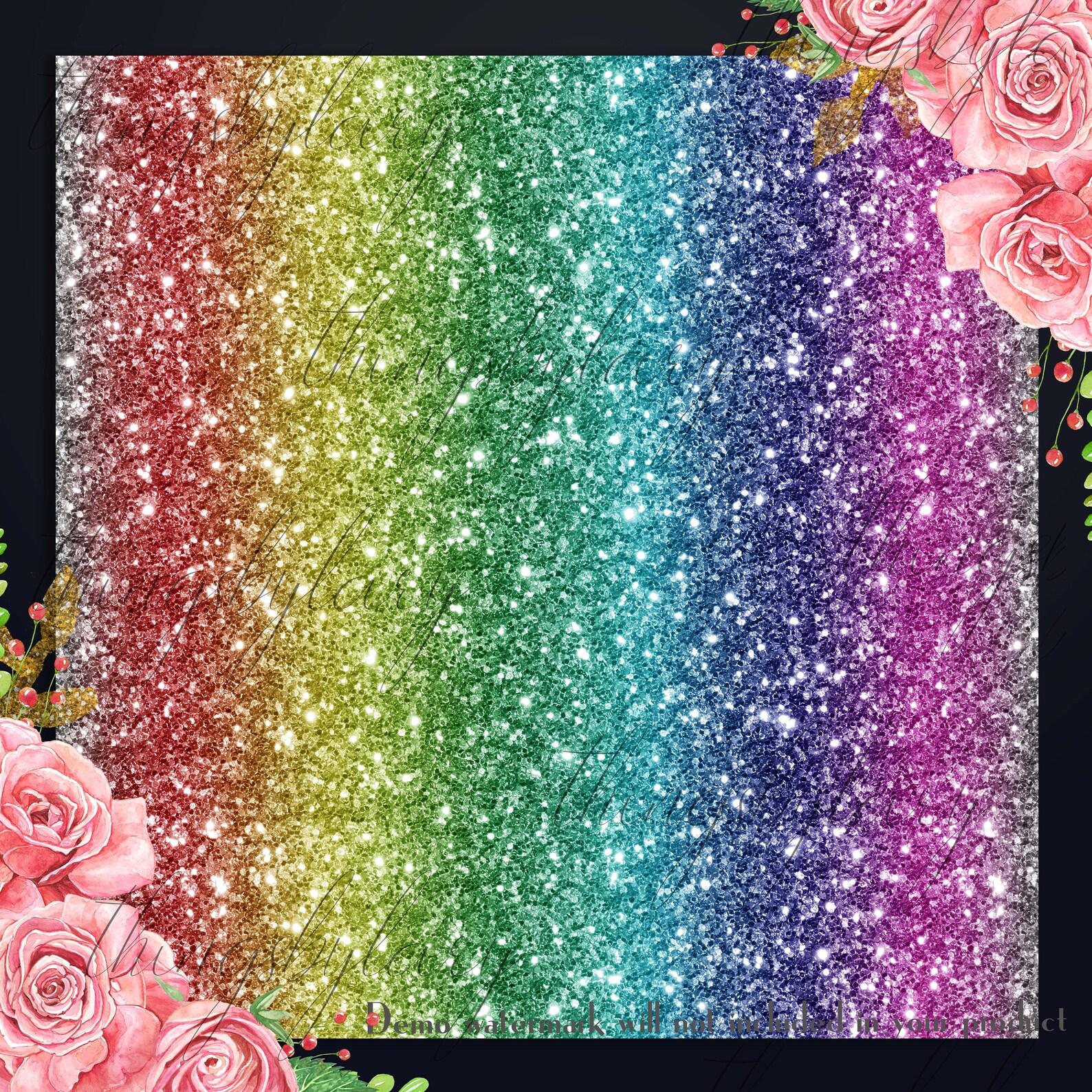 30 Rainbow Shimmering Glitter Digital Papers 12x12 300 - Etsy