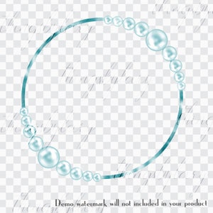 100 Pearl & Foil Circle Frames Clip Arts Pearl Frames Digital Clip Arts ...