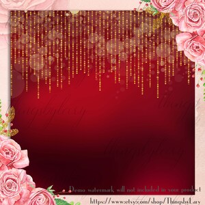 16 Luxury Red Bokeh Valentine Background Digital Images 12inch 300 Dpi ...