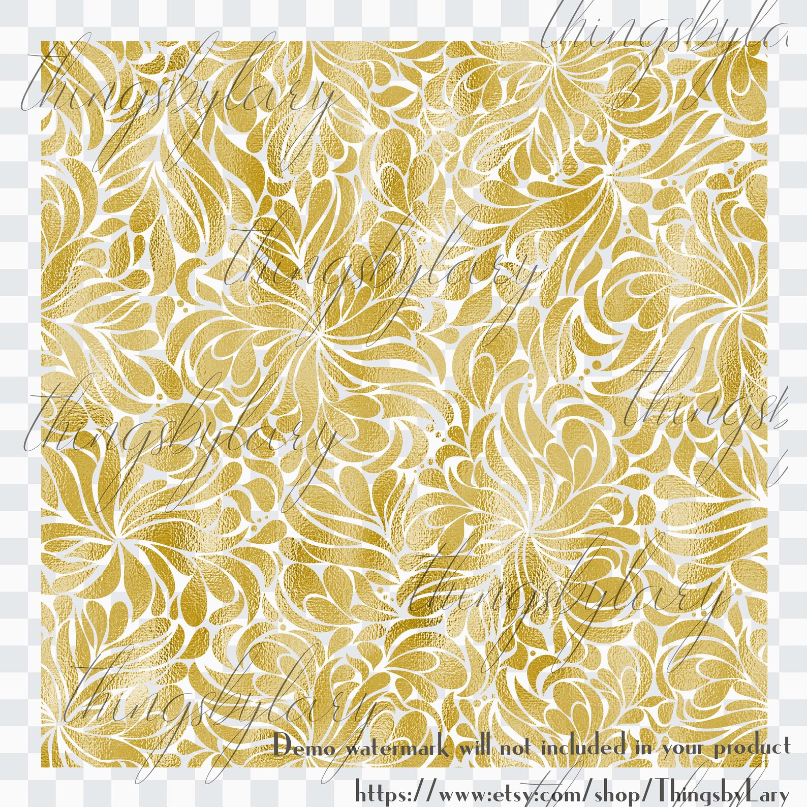 42 Gold Foil Seamless Damask Ornament Overlays 12inch - Etsy