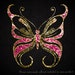 15 Pink and Purple Butterflies Gold Glitter Foil Butterfly Clip Arts ...