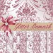 42 Rose Gold Glitter Seamless Damask Ornament Overlays 12in Transparent ...
