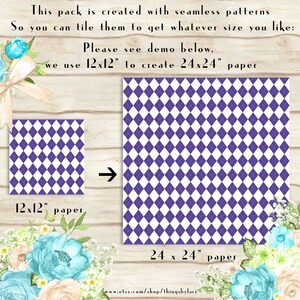 100 Seamless Argyle Papers in 12" X 12", 300 Dpi Planner Paper ...