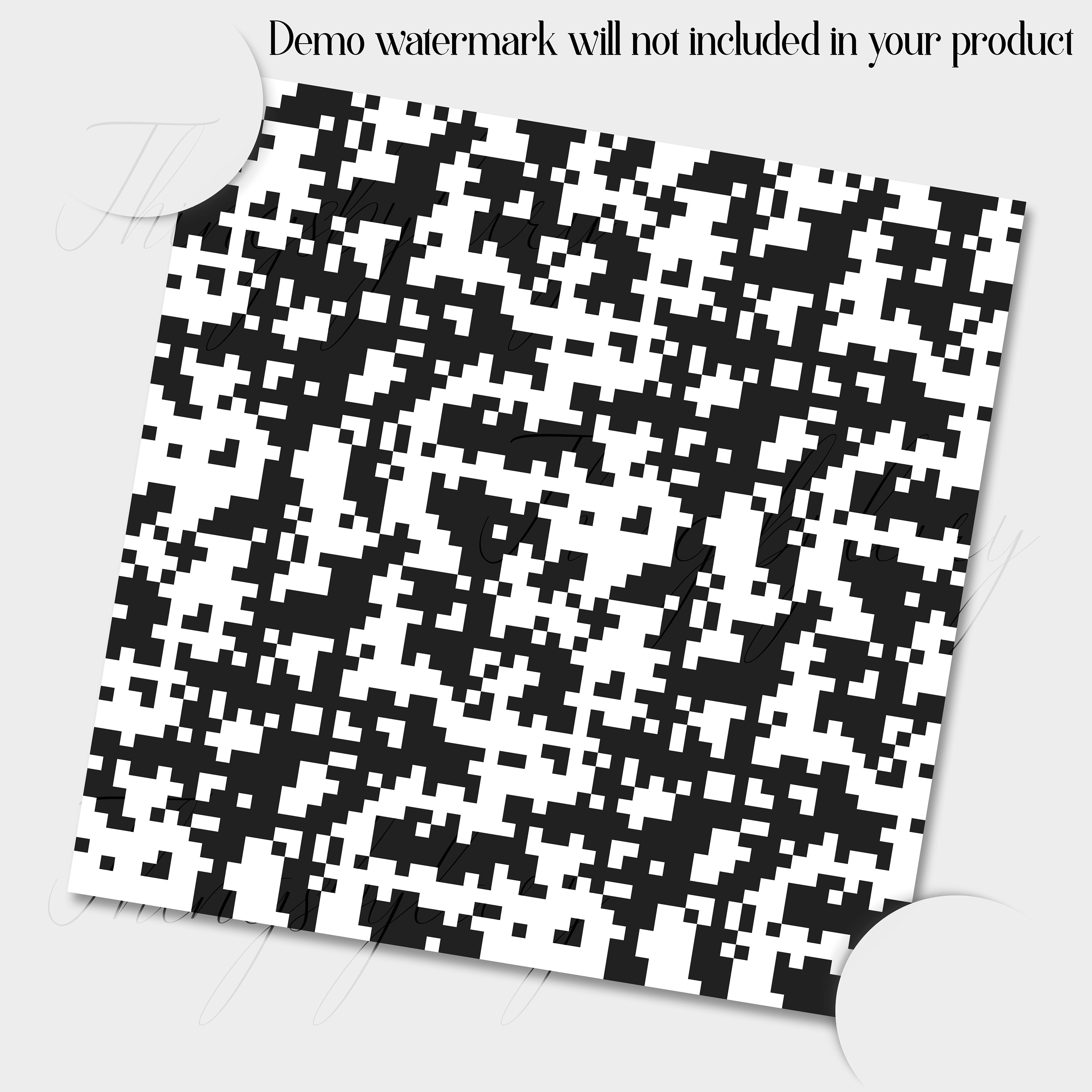 100 Seamless White QR Code Digital Papers Commercial Use Seamless Pixel ...