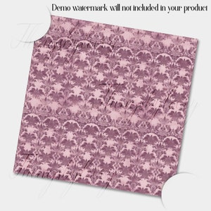 30 Seamless Vintage Mauve Faded Damask Digtal Papers 12x12" 300 Dpi ...
