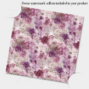 30 Seamless Vintage Mauve Faded Floral Digtal Papers 12x12" 300 Dpi ...