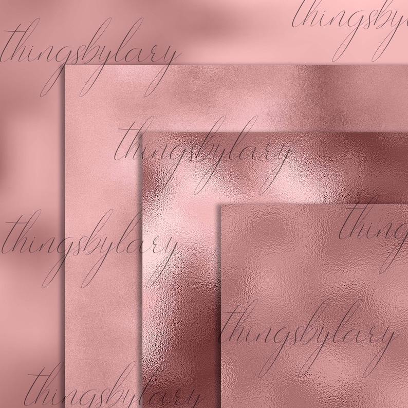 42 Rose Gold Foil Papers 12 Inch, 300 Dpi Planner Paper, Commercial Use ...