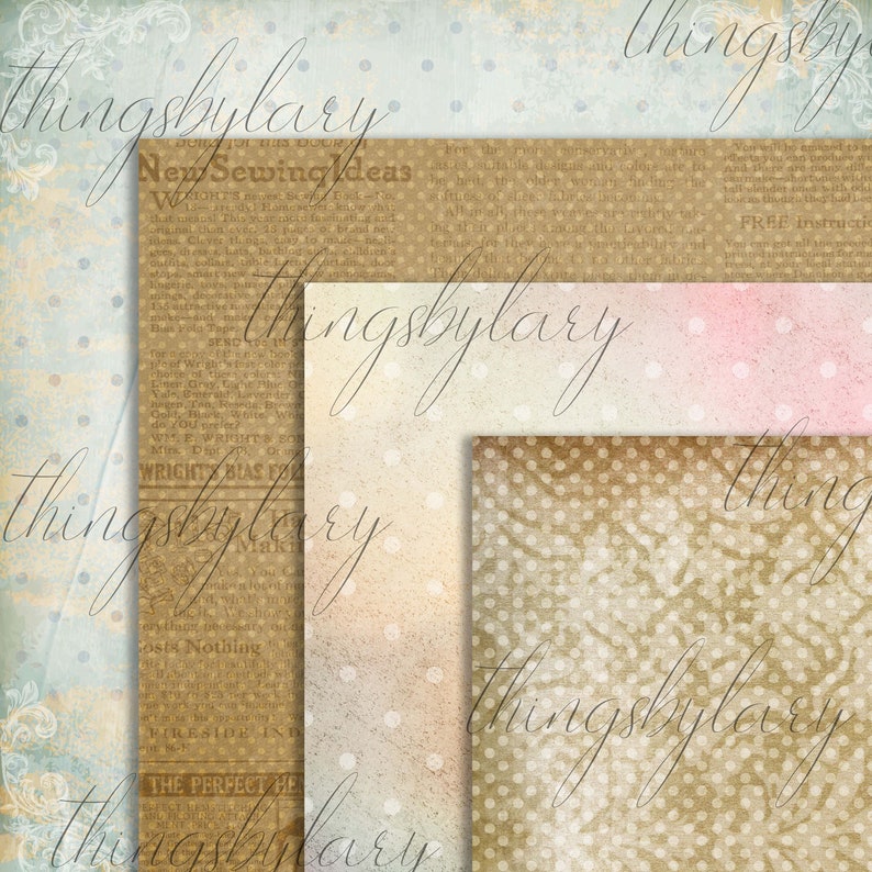16 Antique Polka Dot Papers Instant Download Commercial Use 300 Dpi 12 ...