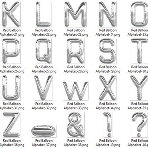 Luxury Silver Balloon Alphabet Number 41 Digital Images Clip Arts PNG ...