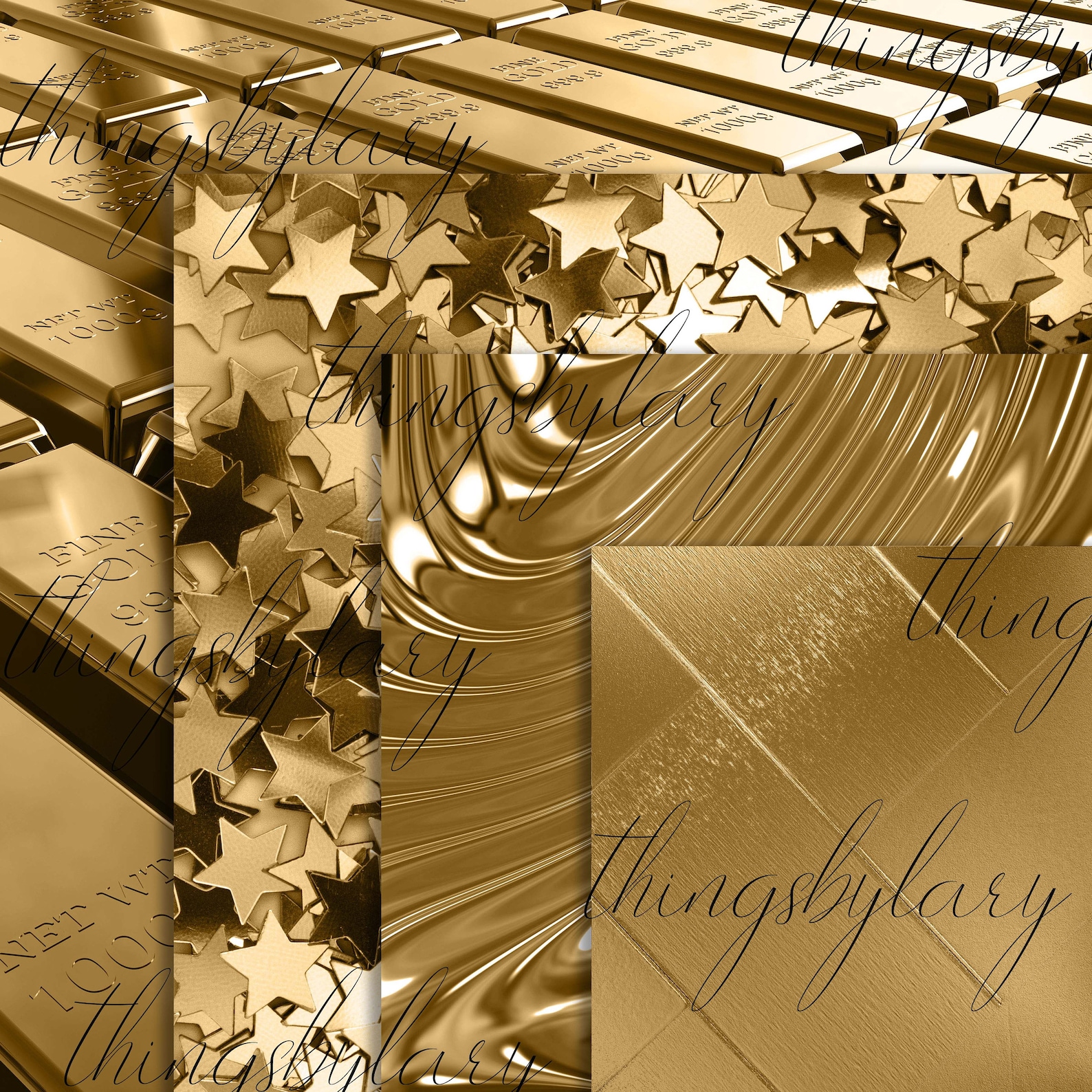 42 Antique Gold Metallic Papers 12 Inch 300 Dpi Instant - Etsy