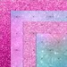 16 Magical Fairy Tale Unicorn Mermaid Glitter Digital Papers Commercial ...