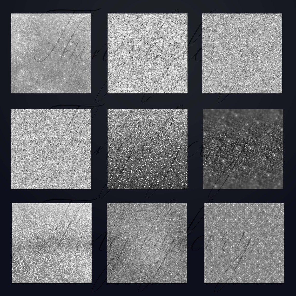 42 Silver Glitter and Sequin Digital Papers 12 300 Dpi - Etsy