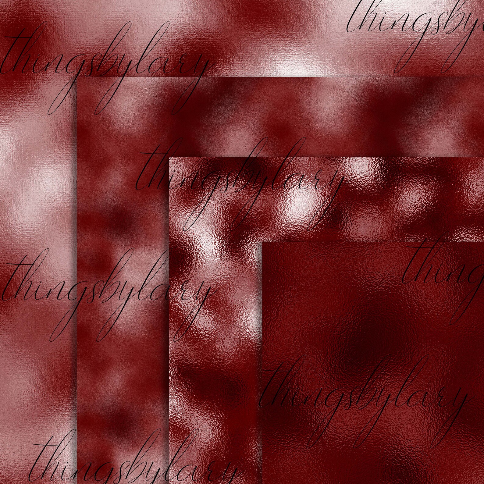 42 Maroon Foil Digital Papers 12 Inch 300 Dpi Planner Paper Instant ...