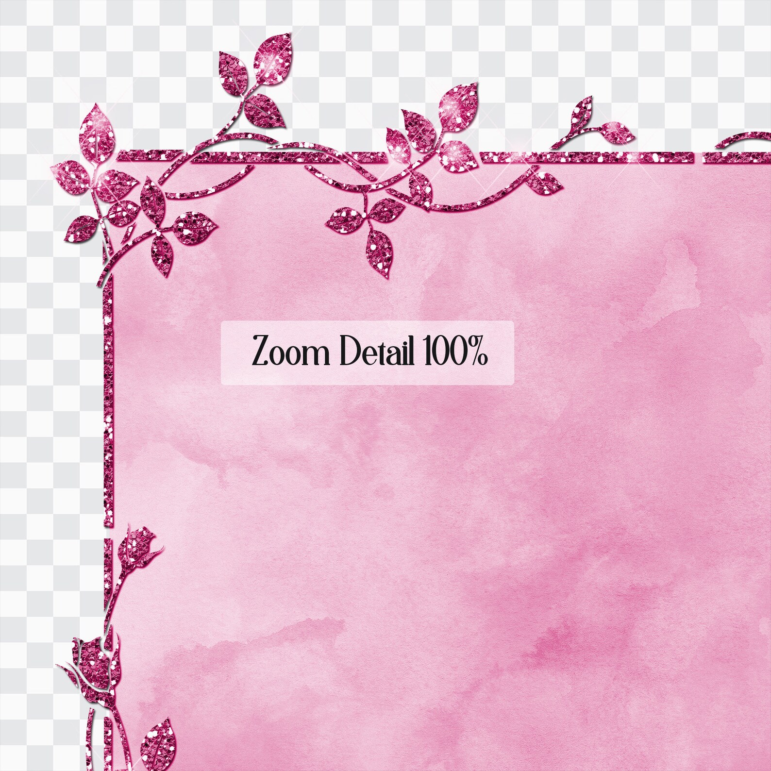 254 Glitter & Watercolor Floral Frames 8.5x11 Clip Arts PNG 300 Dpi ...