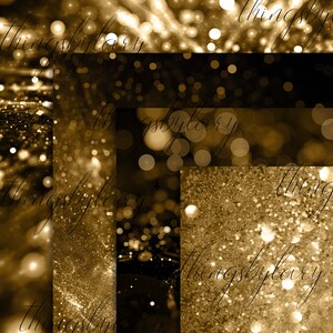 42 Antique Gold Bokeh and Glitter Papers 12 Inch 300 Dpi Instant ...