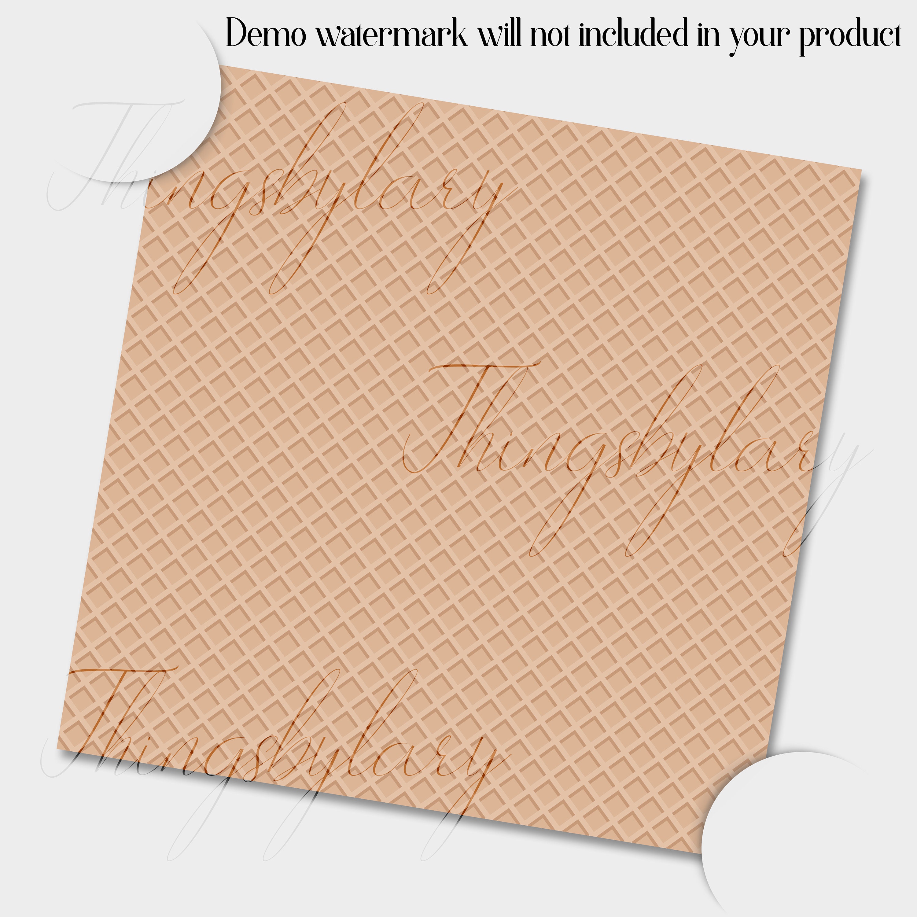 100 Seamless Waffle Pattern Digital Papers Commercial Use Biscuit Candy ...