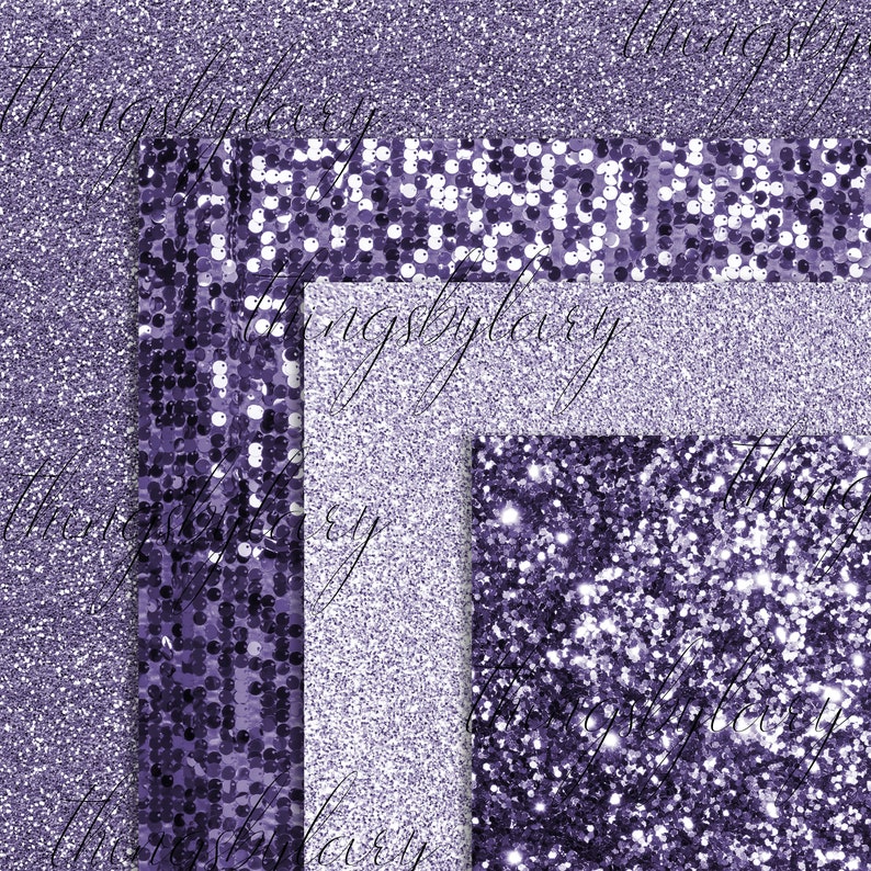 42 Ultra Violet Glitter and Sequin Paper Luxury Wedding - Etsy